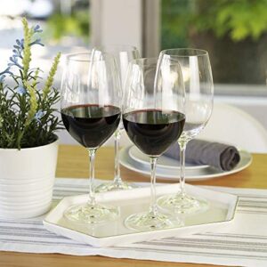 Spiegelau Salute Bordeaux Wine Glasses - (Clear Crystal, Set of 4 Red Wine Glasses)