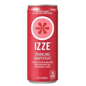 IZZE Sparkling Juice, 4 Flavor, Variety Pack, 8.4 Fl Oz Can (Pack of 24) Blackberry, Clementine, Apple, Grapefruit