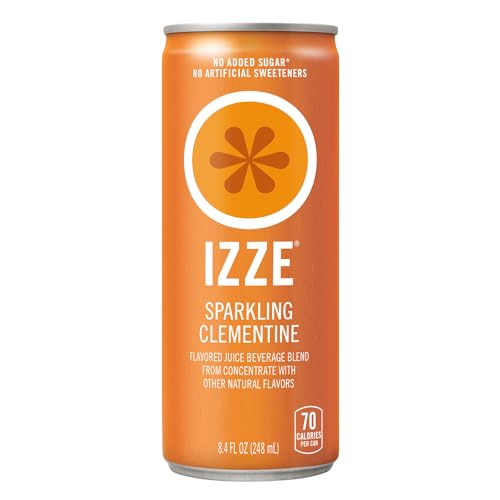 IZZE Sparkling Juice, 4 Flavor, Variety Pack, 8.4 Fl Oz Can (Pack of 24) Blackberry, Clementine, Apple, Grapefruit