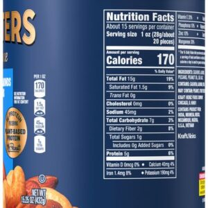 PLANTERS Deluxe Cashews, Almonds & Pecans, Party Snacks, Plant-Based Protein, 15.25 Oz Canister