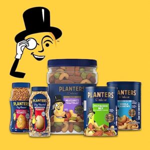 PLANTERS Deluxe Cashews, Almonds & Pecans, Party Snacks, Plant-Based Protein, 15.25 Oz Canister