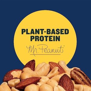 PLANTERS Deluxe Cashews, Almonds & Pecans, Party Snacks, Plant-Based Protein, 15.25 Oz Canister