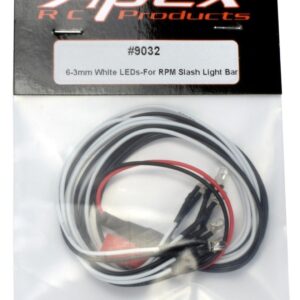 Apex RC Products 3mm White LED Kit - Compatible with RPM Short Course/Slash Light Bar #9032