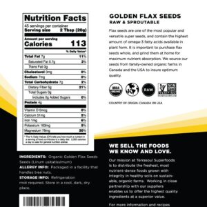 Terrasoul Superfoods Organic Golden Flax Seeds, 4 Lbs (2 Pack) - Fiber | Protein | Omega Fats…