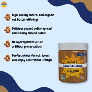 MaraNatha No Stir Crunchy Almond Butter, 12 oz Jar