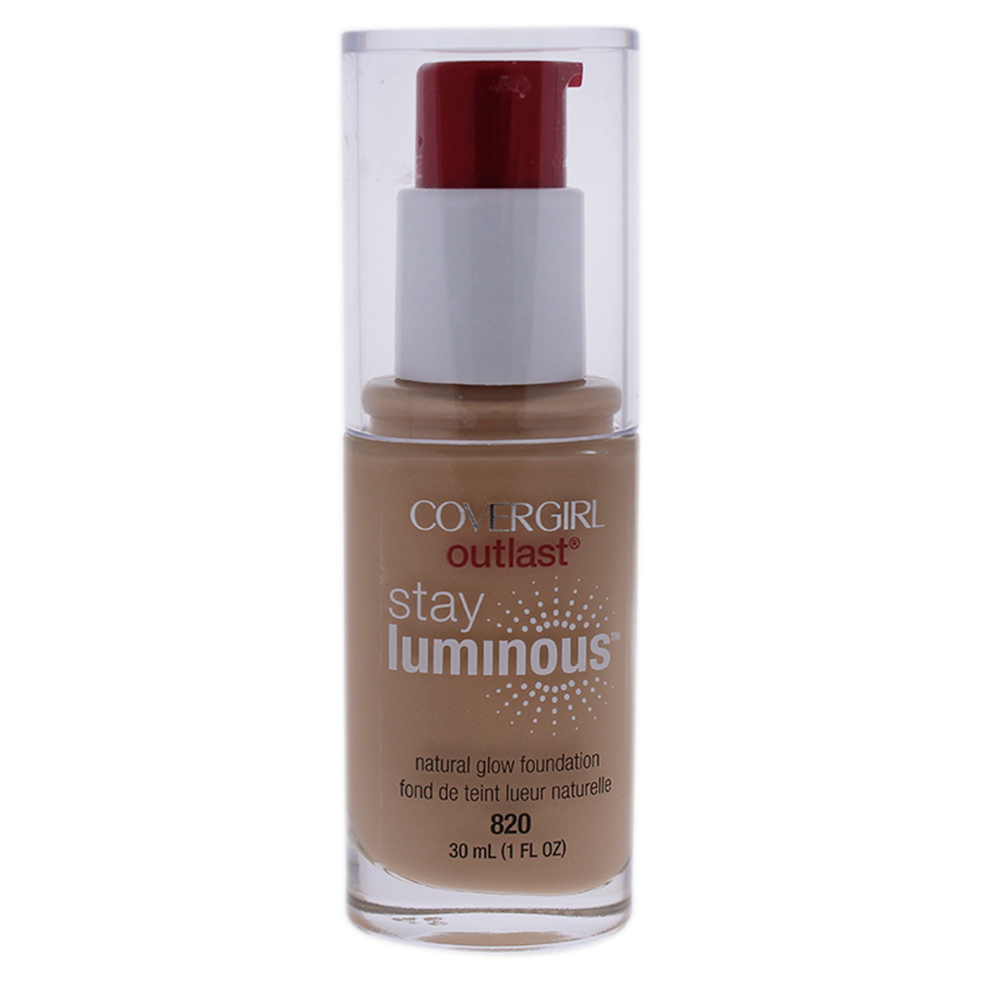 COVERGIRL Outlast Stay Luminous Foundation Creamy Natural 820, 1 oz (packaging may vary)