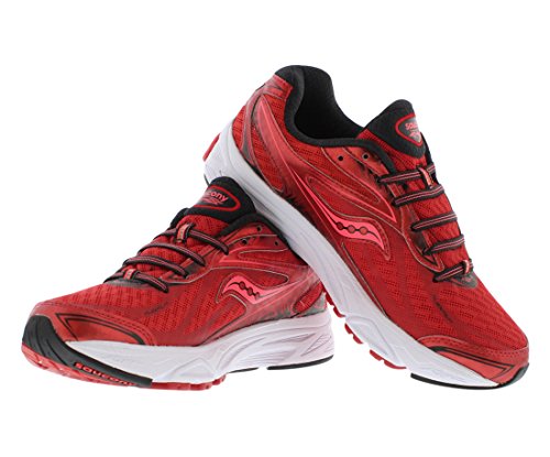 Saucony Women's Ride 8 Running Shoe, Red/Black, 5 M US