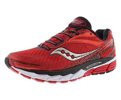 Saucony Women's Ride 8 Running Shoe, Red/Black, 5 M US