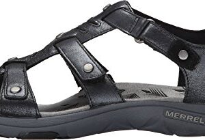 Merrell Women's Adhera Strap Sandal, Black, 8 M US