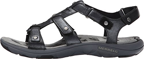 Merrell Women's Adhera Strap Sandal, Black, 8 M US