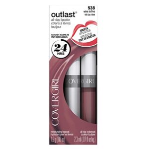 (pack 2) covergirl outlast lipcolor wine to five 538 0.06 fl oz