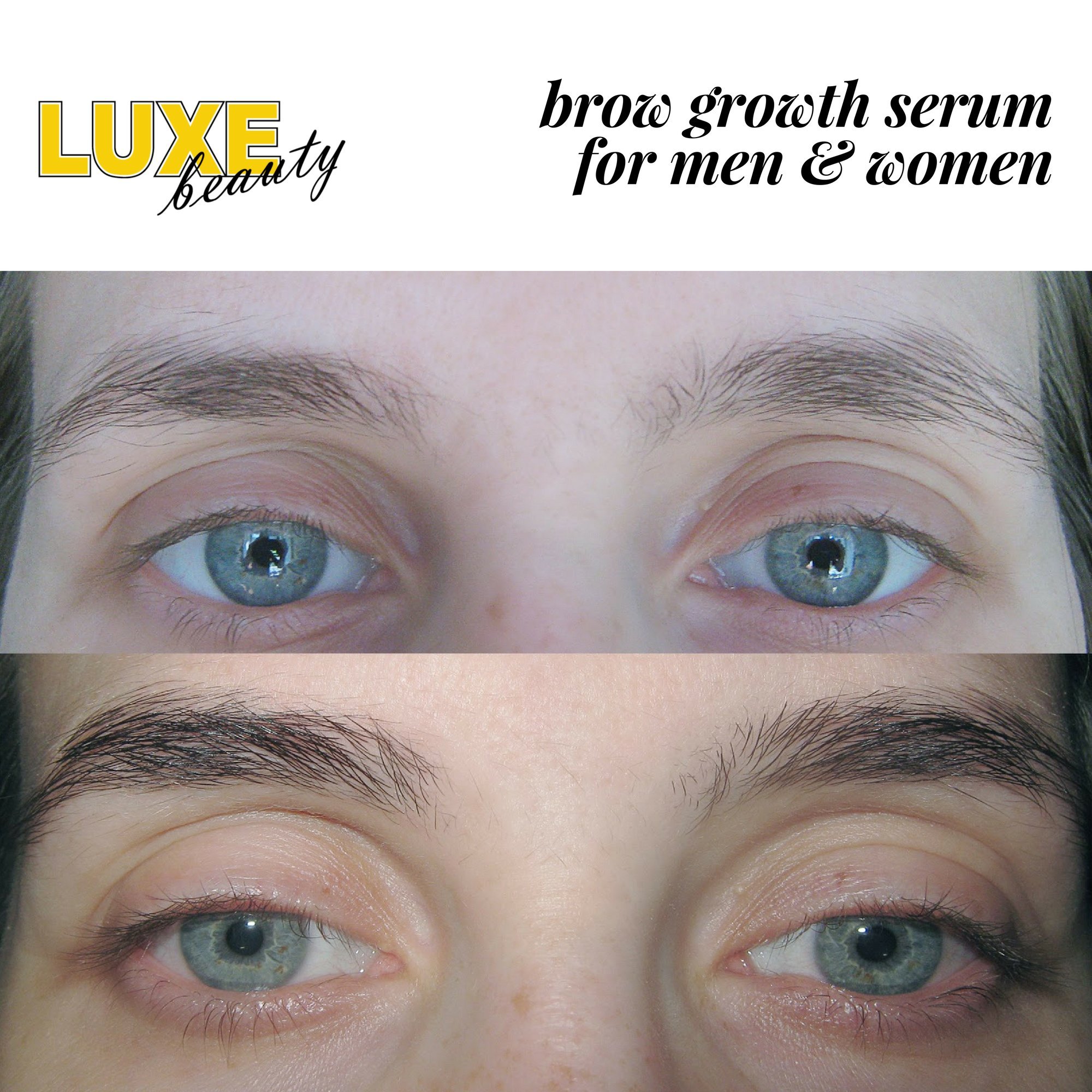 Luxe Beauty Brows Eyebrow Growth Serum For Men and Women Treats Thin / Over-Plucked Eyebrows With Amplifying Peptide Complex 0.23 Oz/ 7 Ml