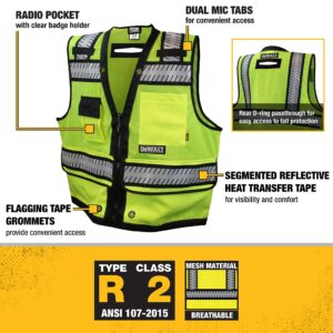 DEWALT DSV521 Class 2 Heavy Duty Surveyor Vest, 3X-Large