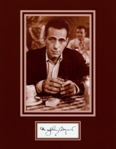 kirkland signature humphrey bogart, 8 x 10 photo display autograph on glossy photo paper