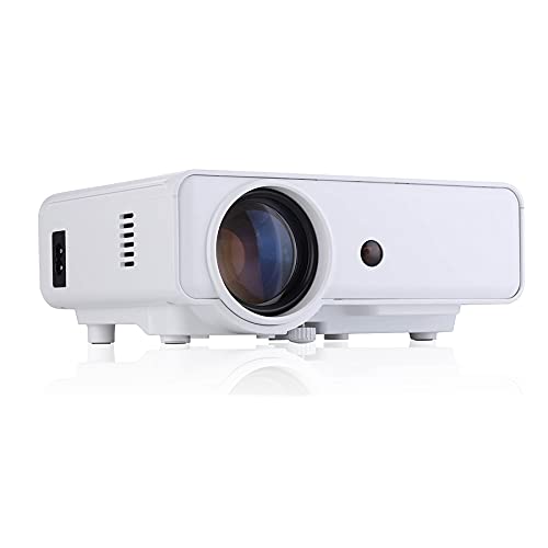 Nuprojector Home Theater Projector Portable - Full HD HDMI VGA LED Supports 1080p, Native 720p 35-100" Projection Size w. Speaker, (2022 Version) (Silver)