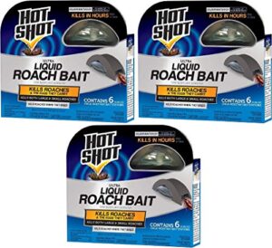 hot shot 95789 mini ultra liquid roach bait, 3 packs of 6 count