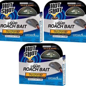 Hot Shot 95789 Mini Ultra Liquid Roach Bait, 3 Packs of 6 Count