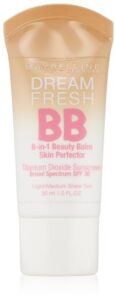 maybelline new york dream fresh bb cream, light/medium, 1 fluid ounce