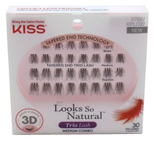 kiss ever-ez trio lashes medium combo (3 pack)