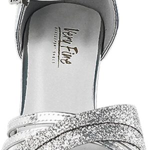 Women's Ballroom Dance Shoes Tango Wedding Salsa Latin Dance Shoes Silver Stardust & Silver Leather 6030EBB Comfortable - Very Fine 2.5" Heel 8 M US [Bundle of 5]