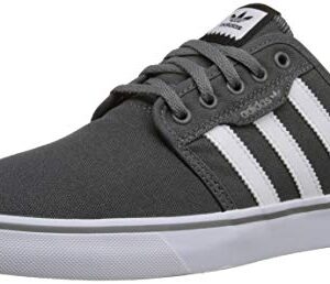 adidas Originals Men's Seeley Running Shoe, Ash Grey/White/Black, 8 M US