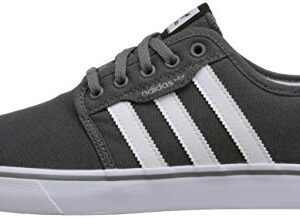 adidas Originals Men's Seeley Running Shoe, Ash Grey/White/Black, 8 M US