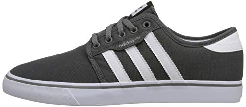 adidas Originals Men's Seeley Running Shoe, Ash Grey/White/Black, 8 M US