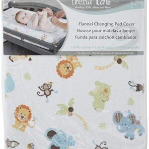 Trend Lab Jungle Friends Deluxe Flannel Changing Pad Cover