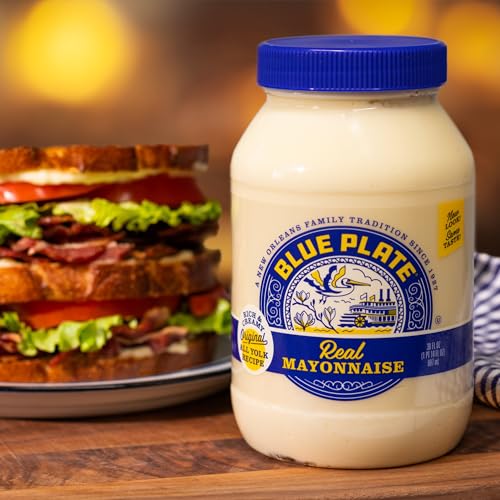 Blue Plate Real Mayonnaise, Homestyle Mayo For Chicken Salad to Deviled Eggs, 30 Fl Oz (Pack of 1)