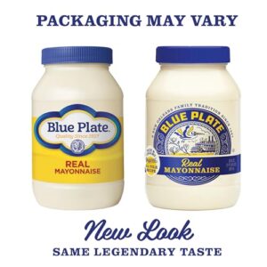 Blue Plate Real Mayonnaise, Homestyle Mayo For Chicken Salad to Deviled Eggs, 30 Fl Oz (Pack of 1)