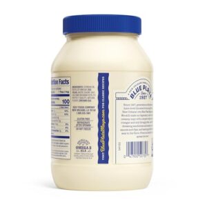 Blue Plate Real Mayonnaise, Homestyle Mayo For Chicken Salad to Deviled Eggs, 30 Fl Oz (Pack of 1)