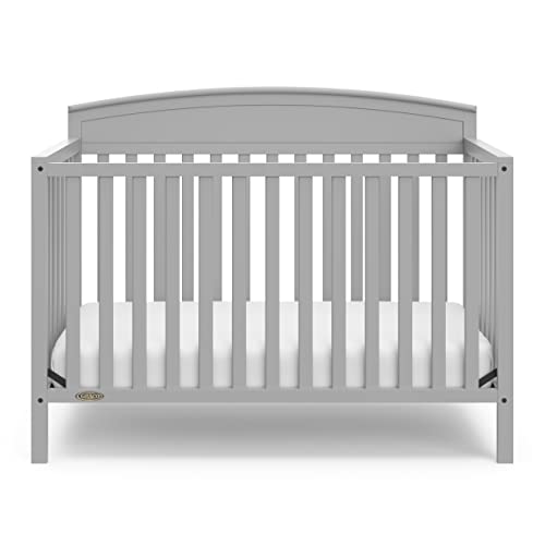 Graco Benton 5-in-1 Convertible Crib (Pebble Gray) – GREENGUARD Gold Certified, Converts from Baby Crib to Toddler Bed, Daybed and Full-Size Bed, Fits Standard Full-Size Crib Mattress