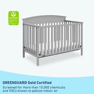 Graco Benton 5-in-1 Convertible Crib (Pebble Gray) – GREENGUARD Gold Certified, Converts from Baby Crib to Toddler Bed, Daybed and Full-Size Bed, Fits Standard Full-Size Crib Mattress