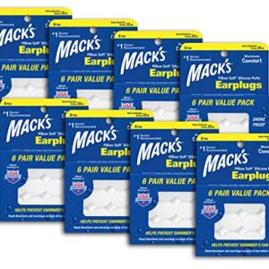 Mack's Pillow Soft Silicone Earplugs - 6 Pair (Pack of 8), Value Pack – The Original Moldable Silicone Putty Ear Plugs for Sleeping, Snoring, Swimming, Travel, Concerts and Studying