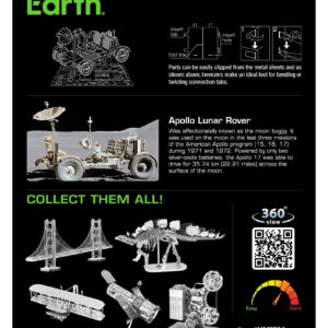 Fascinations Metal Earth Apollo Lunar Rover 3D Metal Model Kit