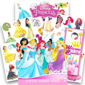 disney princess tattoos - 50 assorted temporary tattoos ~ cinderella, ariel, belle, and more!