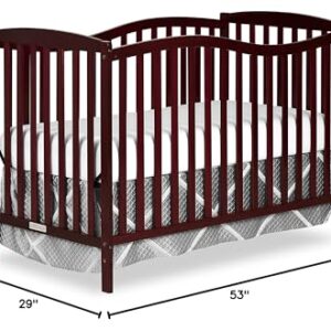 Dream On Me Chelsea 5-In-1 Convertible Crib In Cherry, JPMA Certified