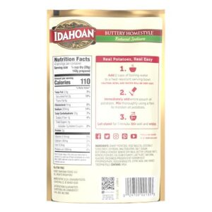 Idahoan Reduced Sodium Mashed Potatoes, Buttery Homestyle, 4 Ounce (Pack of 12)