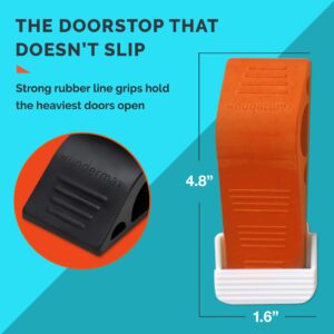 Wundermax Door Stoppers - Pack of 3 Rubber Door Wedge for Carpet, Hardwood, Concrete and Tile - Home Improvement Accessories - Gray