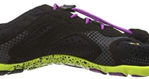 Vibram Women's FiveFingers, V-Run Running Shoe, Black/Yellow/Purple, 7.5-8 M US