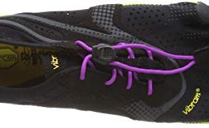 Vibram Women's FiveFingers, V-Run Running Shoe, Black/Yellow/Purple, 7.5-8 M US