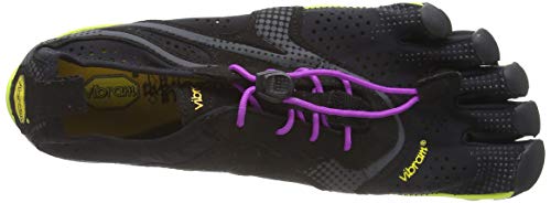 Vibram Women's FiveFingers, V-Run Running Shoe, Black/Yellow/Purple, 7.5-8 M US