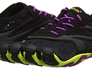 Vibram Women's FiveFingers, V-Run Running Shoe, Black/Yellow/Purple, 9.5-10 M US