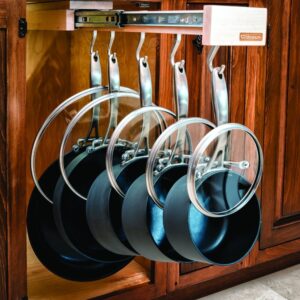 Dual-ing Glideware Cookware Organizer with 14 Hooks by Glideware, LLC