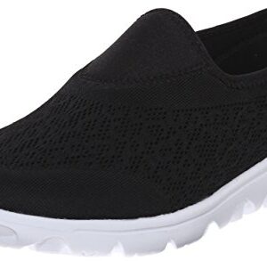 Propét Women's TravelActiv Slip On Fashion Sneaker, Black, 8 N US