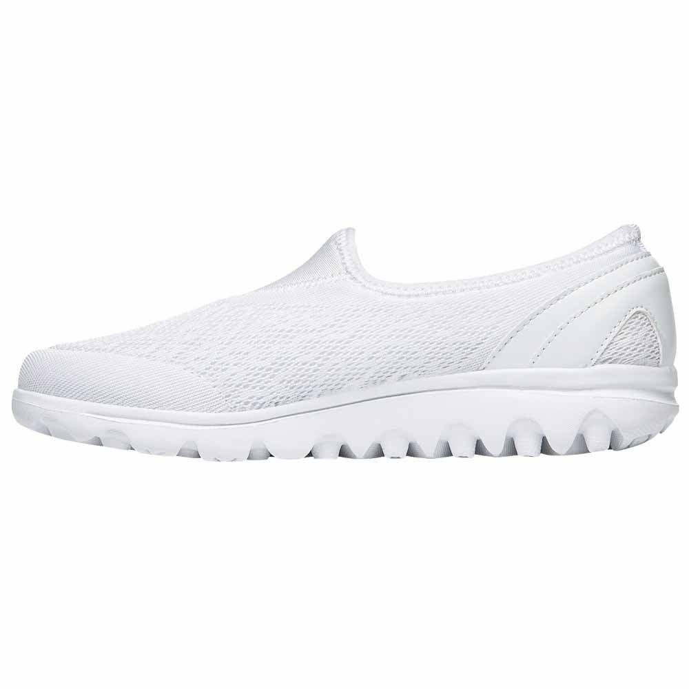 Propét Women TravelActiv Slip-On Sneaker, White, 9.5 Narrow