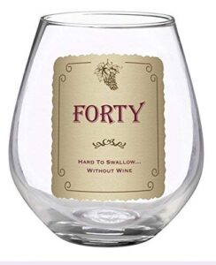 grasslands forty stemless wine glass