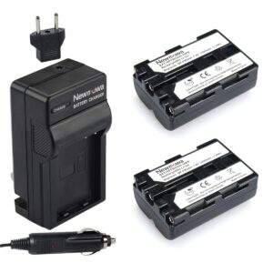 newmowa np-fm500h replacement battery (2-pack) and charger kit for sony alpha a57 a58 a65 a77 a99 a500 a550 a560 a580 a700 a850 a900 sony slt a99 ii