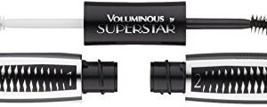 L'Oreal Paris Cosmetics Voluminous Superstar Mascara, Washable, Blackest Black, 0.41 Fl. Oz, 1 Count