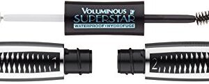 L'Oreal Paris Cosmetics Voluminous Superstar Mascara, Waterproof, Blackest Black, 0.41 Fl. Oz, 1 Count